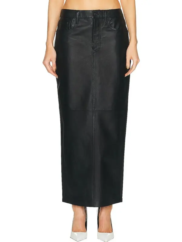 Wardrobe.NYC Leather Column Skirt - Black