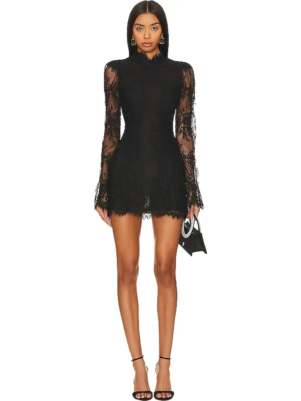 STONE COLD FOX X Noosa Mini Dress - Black