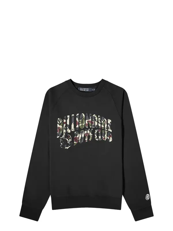 BILLIONAIRE BOYS CLUB Duck Camo Arch Logo Crew Sweat - Black