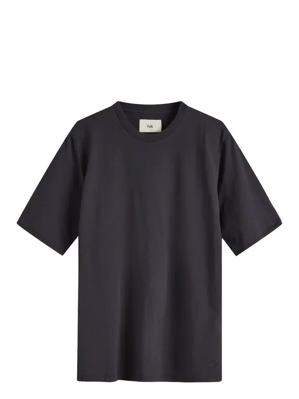 Folk Contrast Sleeve T-shirt - Navy