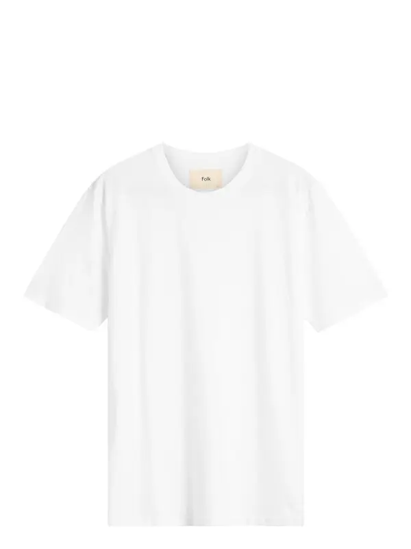 Folk Contrast Sleeve T-shirt - White