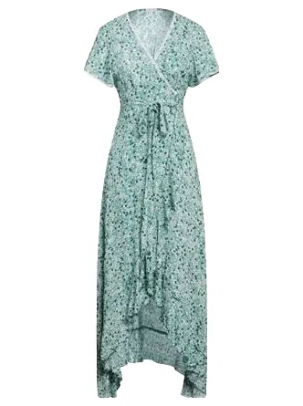 Poupette St Barth Floral-print Maxi Wrap Dress - Blue