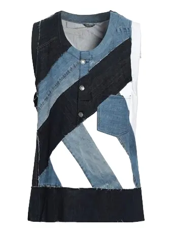 Dolce & Gabbana Denim Patchwork Tank Top - Blue