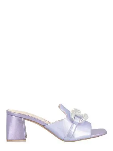 TOSCA BLU Leather Slide Sandals - Purple