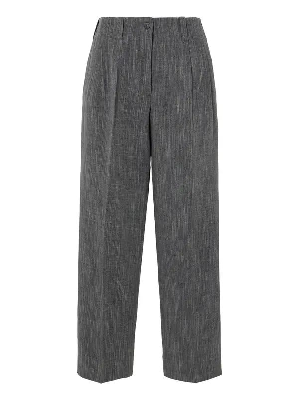 Golden Goose Pleated Wool-blend Straight-leg Trousers - Brown