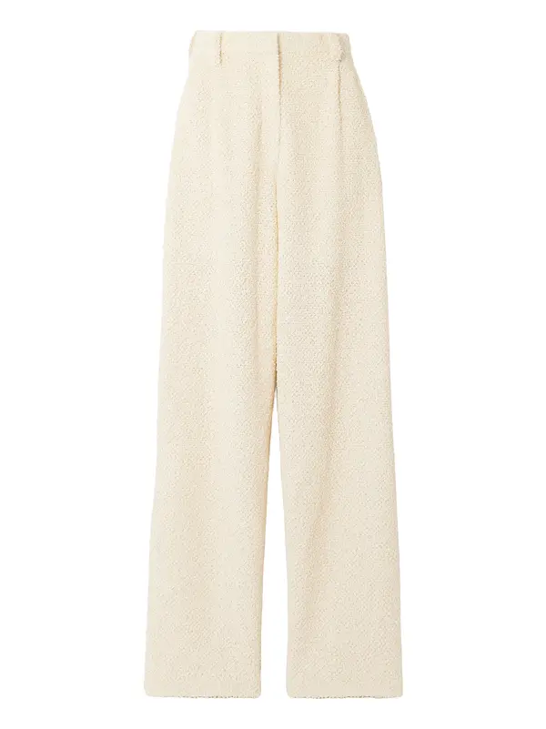 Magda Butrym Bouclé Wide-leg Pants - Neutrals