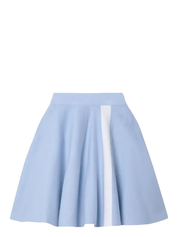 JW Anderson Striped Cotton-blend Mini Skirt - Blue