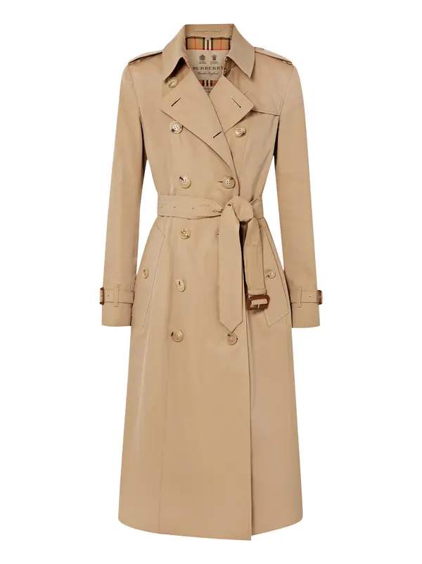Burberry Chelsea Long Organic Cotton-gabardine Trench Coat - Neutrals