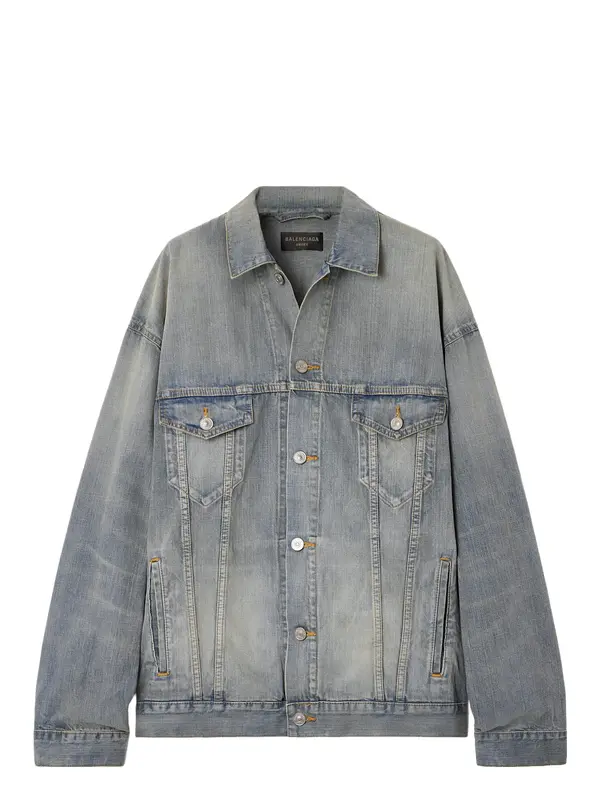 Balenciaga Oversized Denim Jacket - Blue