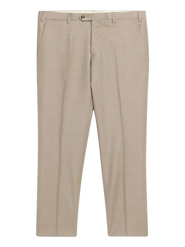 Giorgio Armani Wool Twill Trousers - Stone