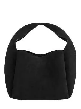 TOTEME Suede Bucket Bag - Black