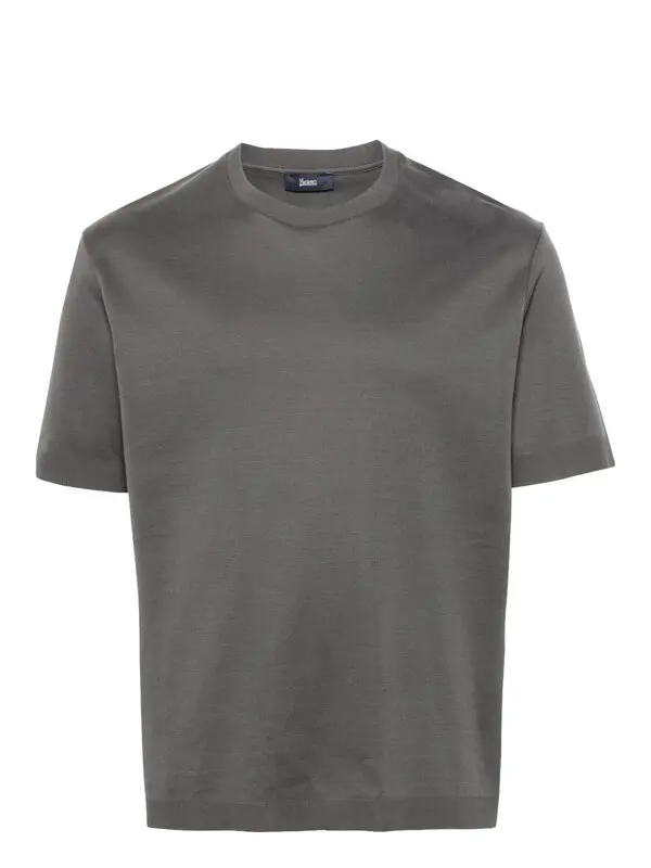 Herno Crew-neck Cotton T-shirt - Grey