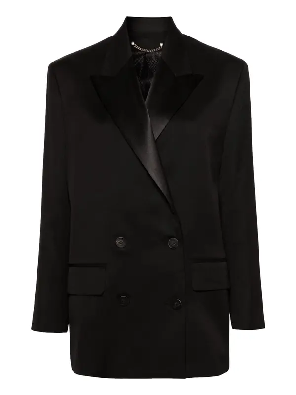 GOLDEN GOOSE Peak-lapels Double-breasted Blazer - Black
