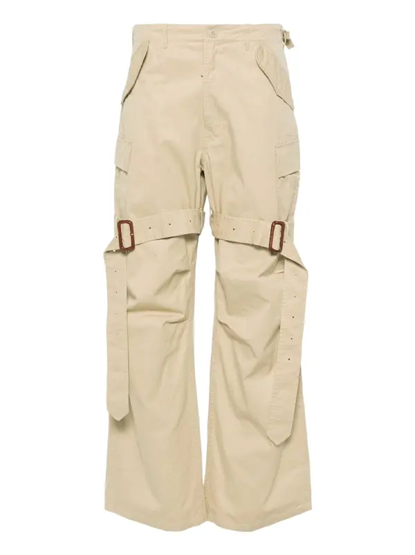 R13 Wide-leg Cargo Trousers - Neutrals