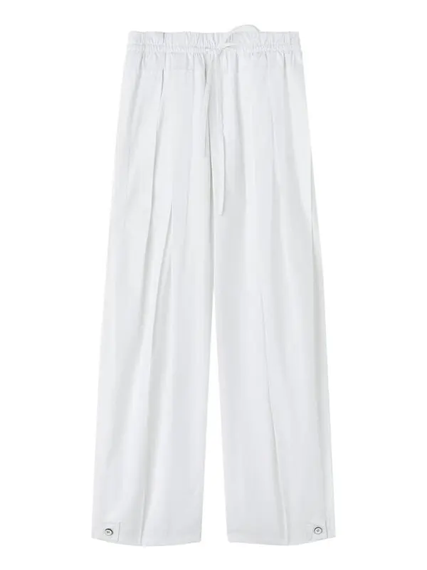 JIL SANDER Pleat-detail Wide-leg Trousers - White