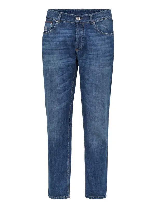 Brunello Cucinelli Slim-cut Mid-rise Jeans - Blue