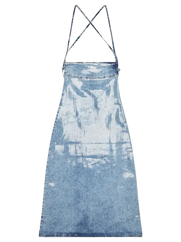 DIESEL® De-held Denim Midi Dress - Blue