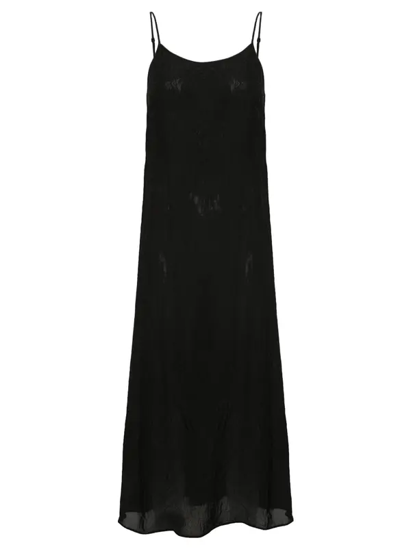 UMA WANG Crinkled Midi Dress - Black