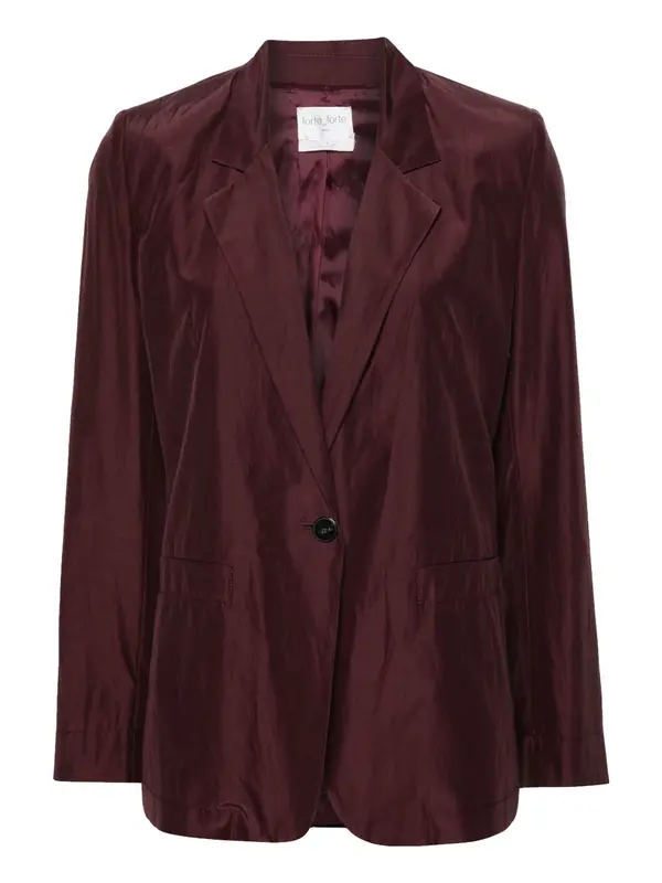 FORTE_FORTE Single-breasted Blazer - Brown