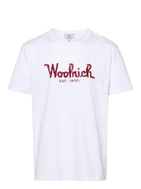 Woolrich Embroidered-logo Cotton T-shirt - White