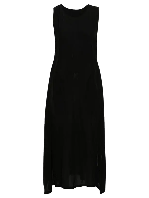 UMA WANG Crinkled Midi Dress - Black