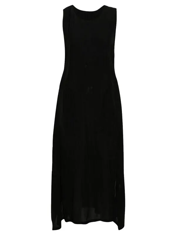 UMA WANG Crinkled Midi Dress - Black
