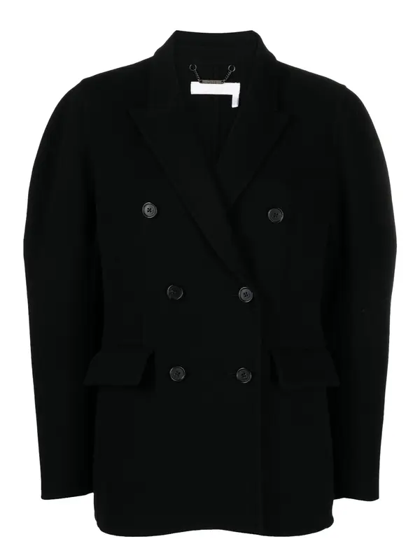 Chloé Double-breasted Wool-blend Jacket - Black