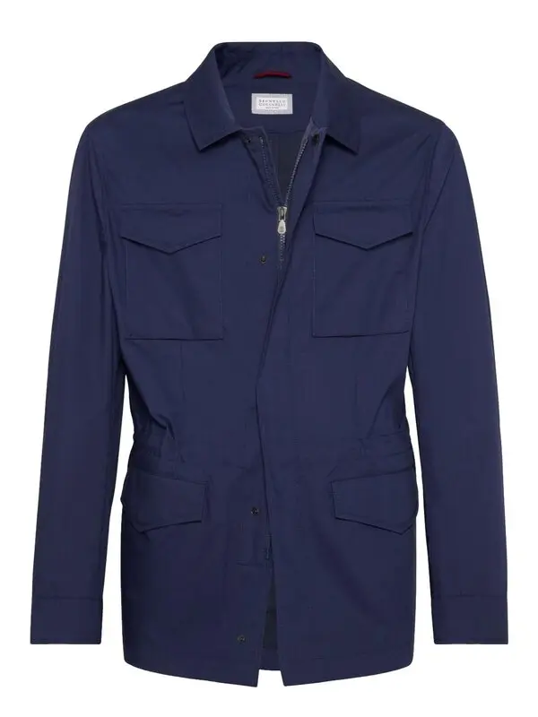 Brunello Cucinelli Lightweight Shirt Jacket - Blue