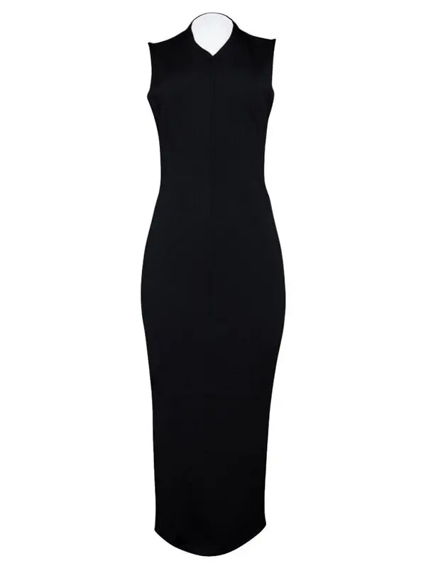 Khaite Teri High-neck Dress - Black