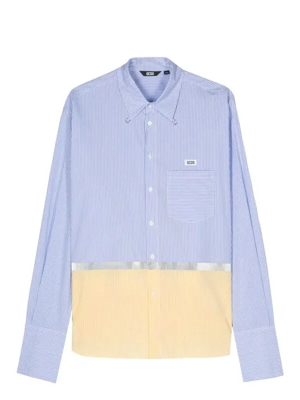 Gcds Striped Tape Shirt - White