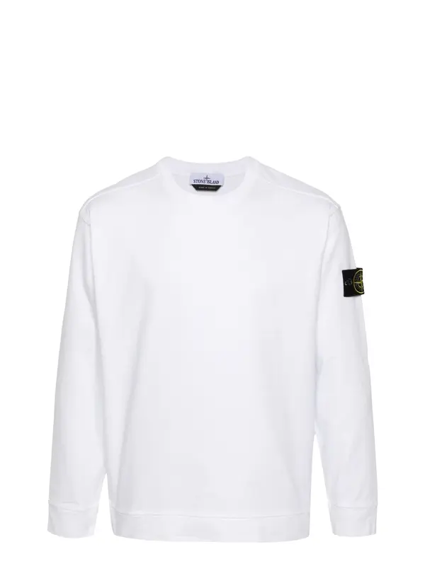 Stone Island Cotton Compass Sweatshirt - White