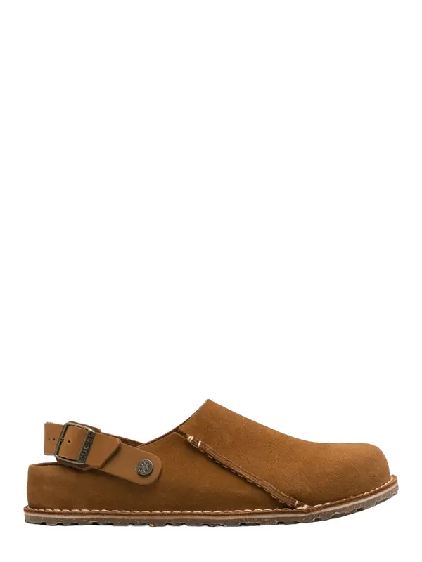 BIRKENSTOCK Lutry Suede Clogs - Brown