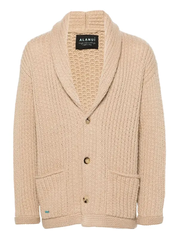 Alanui Ribbed Knit Cardigan - Neutrals