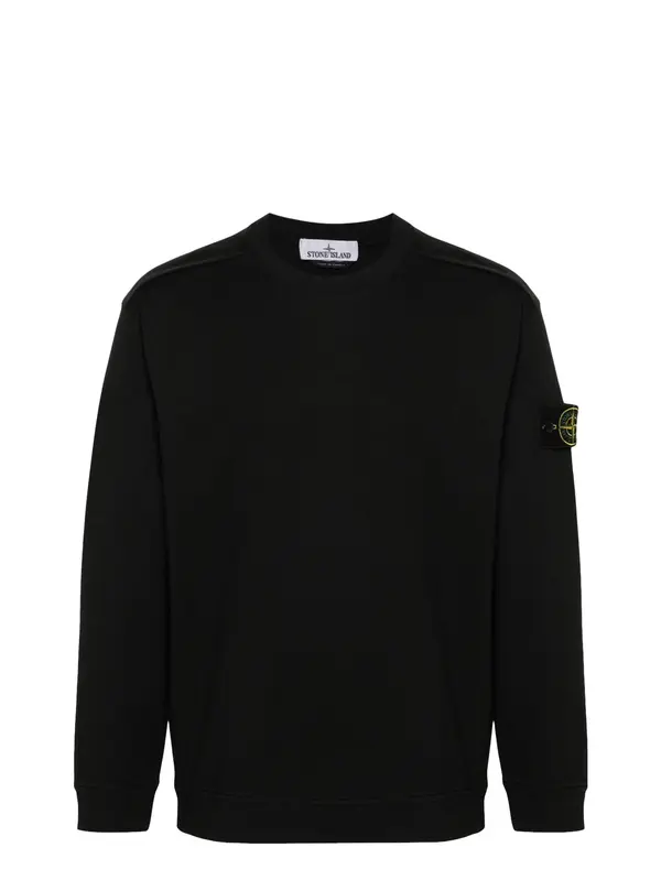 Stone Island Compass Cotton Sweatshirt - Black