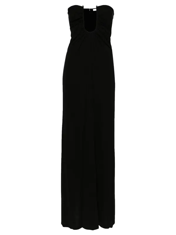 Christopher Esber Arced Palm Strapless Gown - Black