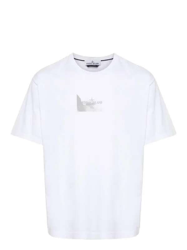 Stone Island Logo-print Cotton T-shirt - White