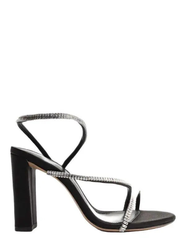 ALEXANDRE BIRMAN Polly Zircone 85 Leather Sandals - Black