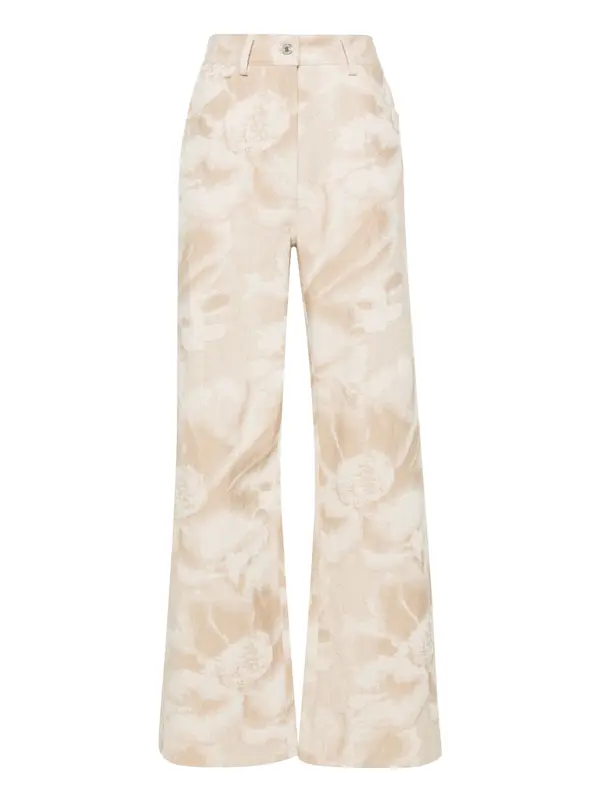MSGM High-waist Straight-leg Jeans - Neutrals