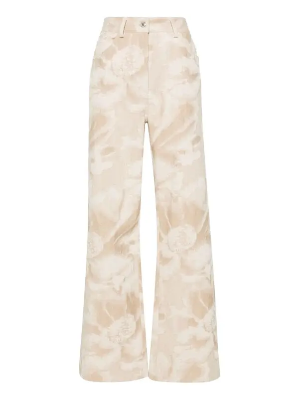 MSGM High-waist Straight-leg Jeans - Neutrals