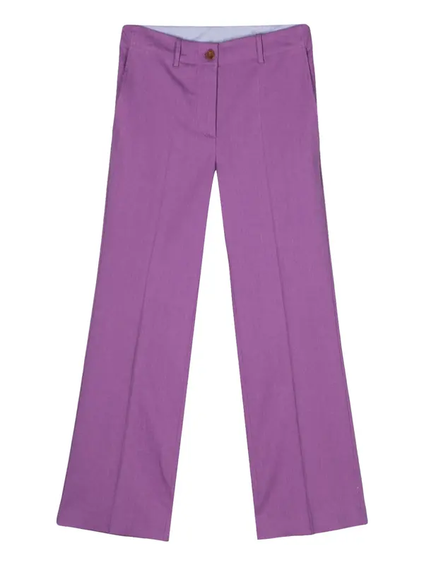 ALYSI Pressed-crease Trousers - Purple