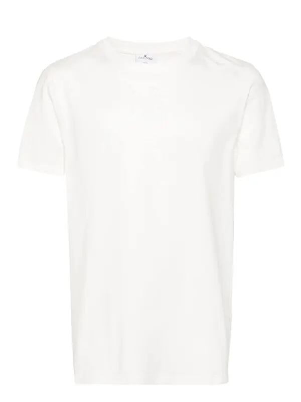 COURREGES Logo-print Cotton T-shirt - White