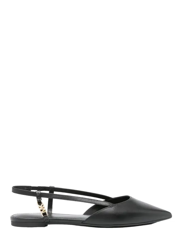 Michael Kors Logo Plaque Leather Pumps - Black