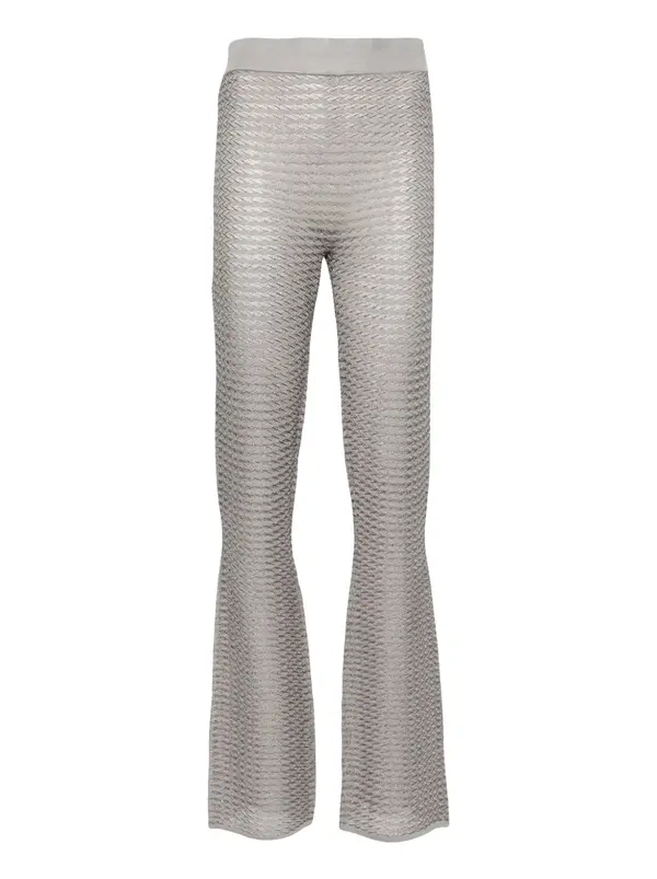 Remain Birger Christensen Metallic Striped Flared Trousers - Grey