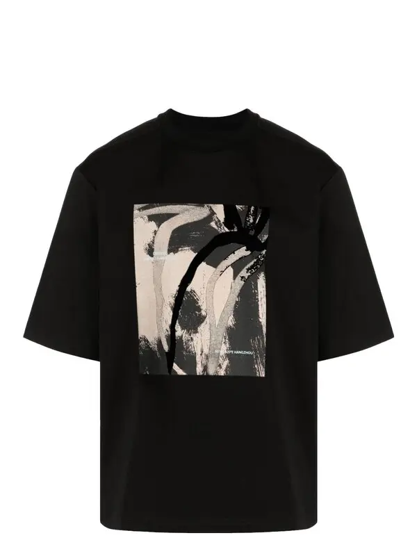 CROQUIS Printed Short-sleeve T-shirt - Black