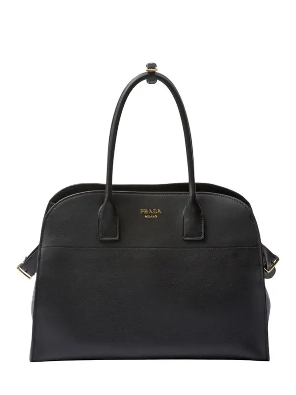 Prada Leather Tote Bag - Black