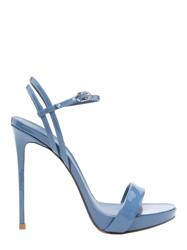 LE SILLA Gwen 120mm Patent-leather Sandals - Blue