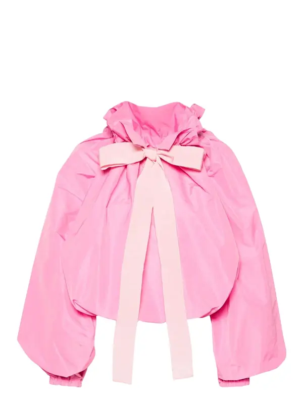 Patou Iconic Drawstring Faille Top - Pink