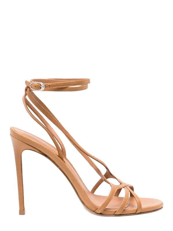 LE SILLA Belen 105mm Leather Sandals - Neutrals