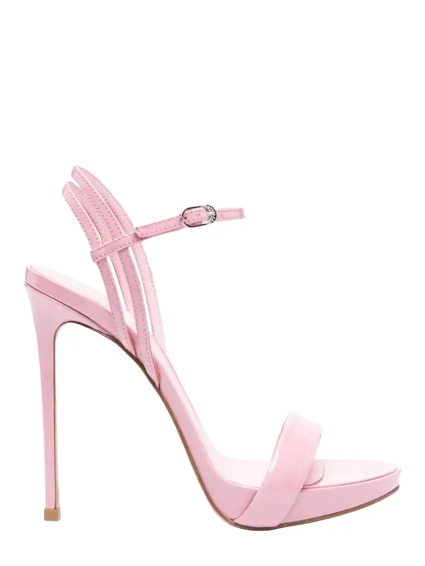 LE SILLA Gwen 120mm Patent-leather Sandals - Pink