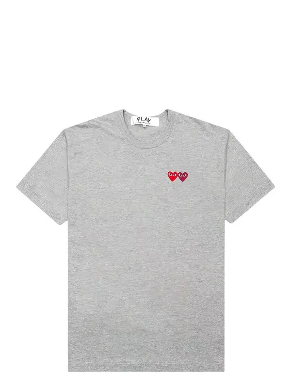 Play Comme Des Garcon Heart-patch T-shirt - Grey